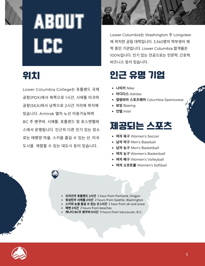 Lower Columbia College(LCC), 어학연수 및 대학학위 프로그램
